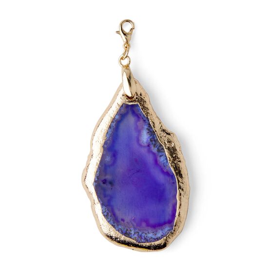 Gold Pendant With Purple Stone By Hildie And Jo Joann