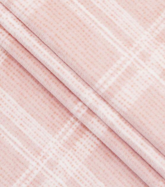 Pink Plaid Luxe Fleece Fabric Joann