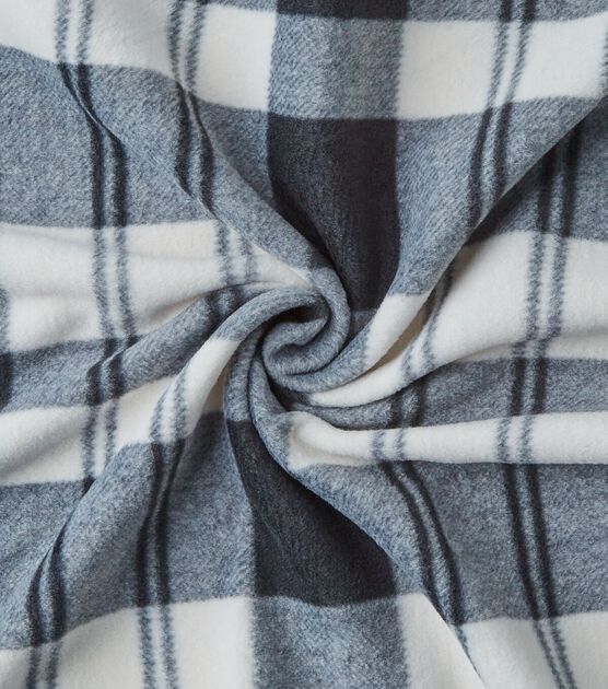 Eddie Bauer Black Plaid Anti Pill Fleece Fabric Joann