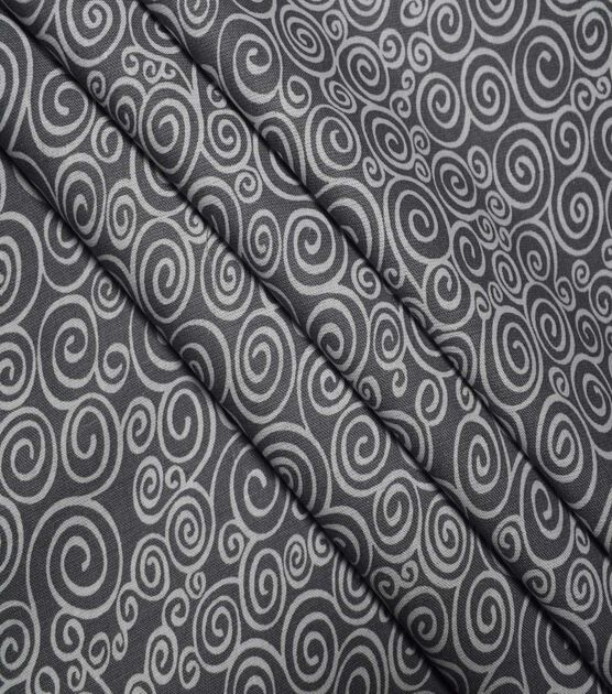 Swirls On Gray Cotton Fabric By Quilters Showcase Joann