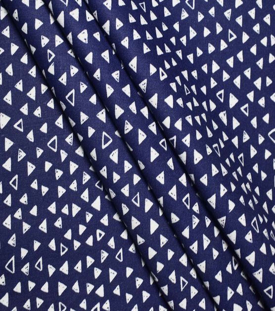 Triangles On Navy Cotton Fabric By Quilters Showcase Joann