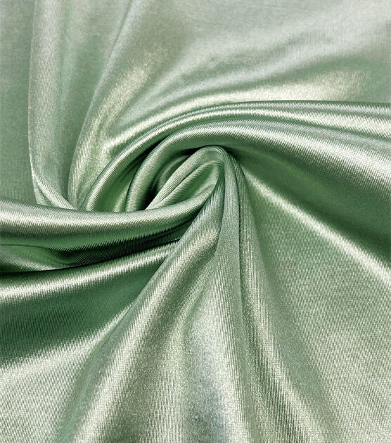 Green Shiny Stretch Satin Fabric By Sew Sweet Joann