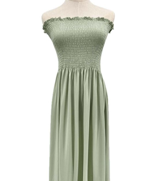 Sage Smocked Rayon Challis Fabric Joann