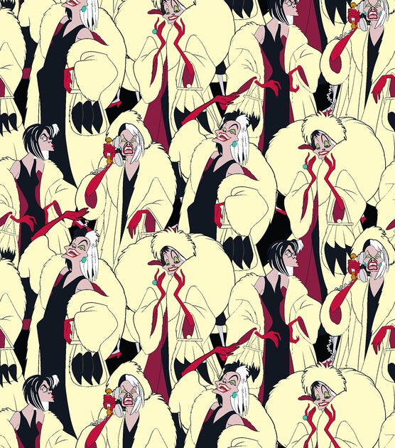 Disney Villains Cruella Cotton Fabric Joann