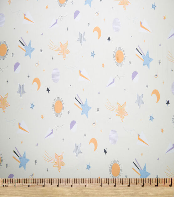 Super Snuggle Tossed Sky Icons Flannel Fabric Joann