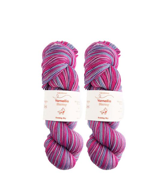 Yarnalia 437yds Superfine Stormy Wool Yarn 2 Bundle Joann