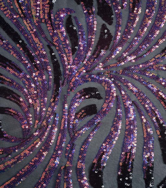 Iridescent Sequin Burst On Mesh Fabric Joann
