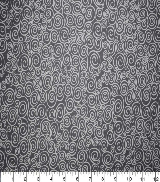 Swirls On Gray Cotton Fabric By Quilters Showcase Joann
