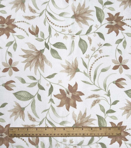 Sage Floral Print On Cream Organza Fabric By Casa Collection Joann