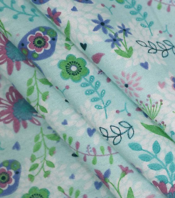 Butterflies And Flowers On Blue Super Snuggle Flannel Fabric Joann