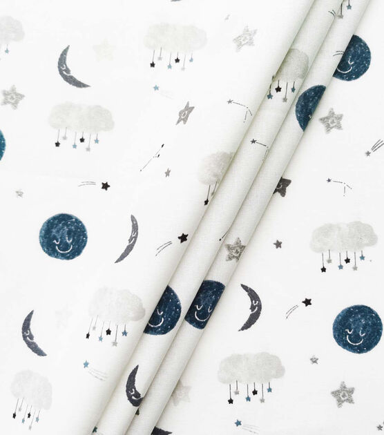 White Celestial Nursery Cotton Fabric Joann