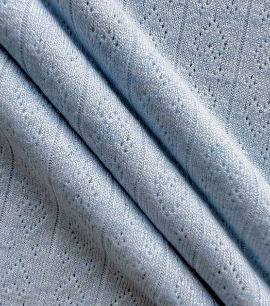 Blue Hearts Pointelle Knit Fabric By Pop Joann