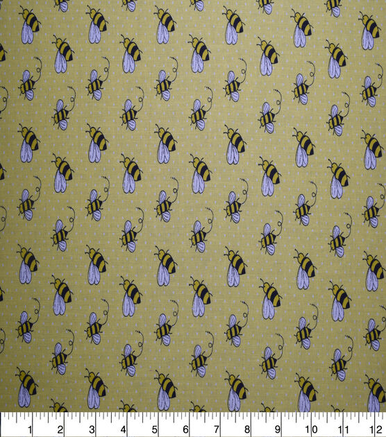 Bees On Yellow Cotton Fabric By Quilters Showcase Joann