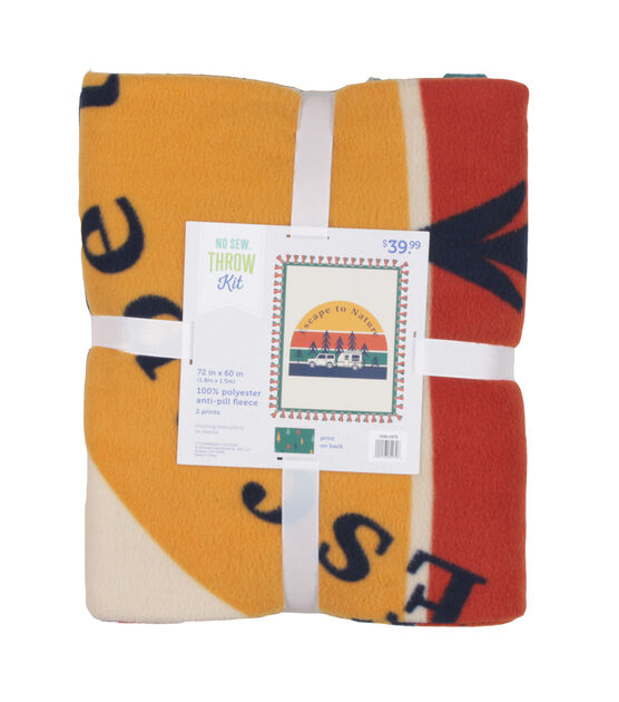 72 Wide Escape To Nature No Sew Fleece Blanket Joann