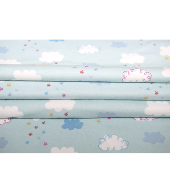 Super Snuggle Cloud And Rain Toss Flannel Fabric Joann