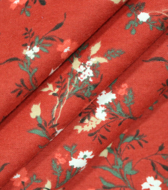 Floral Red 108 Wide Flannel Fabric Joann