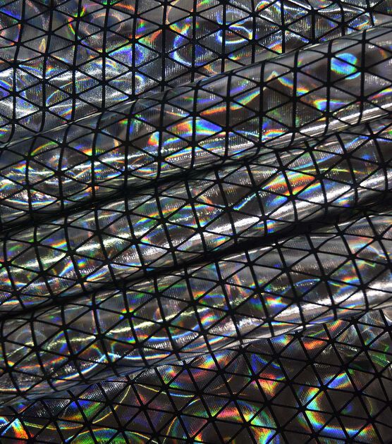 Black Holographic Metallic Foil Scales Knit Fabric By Glitterbug Joann