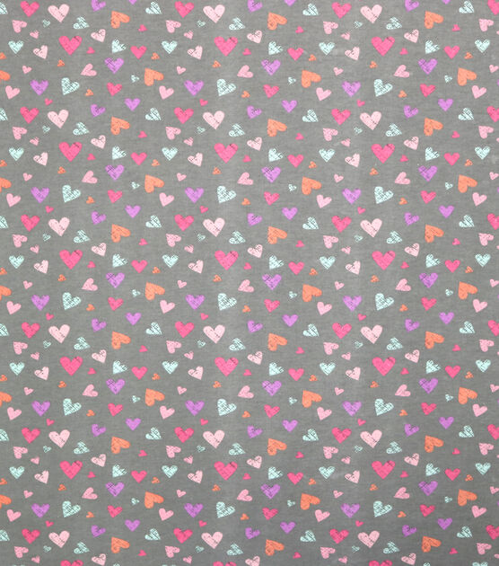 Sketched Hearts Super Snuggle Flannel Fabric Joann
