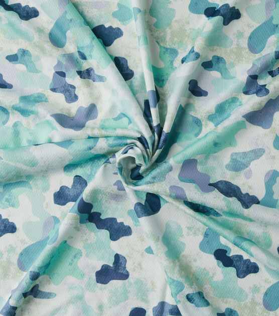 Eddie Bauer Green Camo Solar Foil Knit Fabric Joann
