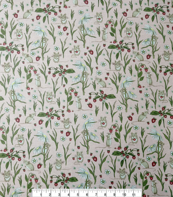 Red Strawberries With Mice Super Snuggle Flannel Fabric Joann