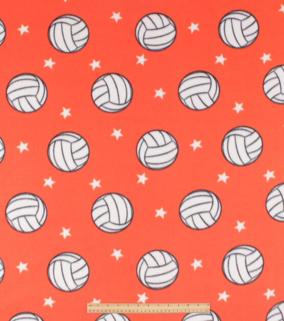 Orange Volleyball Superstar Blizzard Fleece Fabric Joann