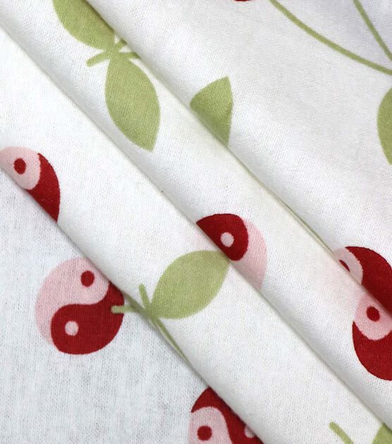 Cherries On White Super Snuggle Flannel Fabric Joann