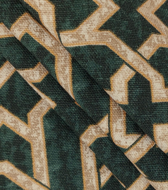 Geo Lines Green Cotton Canvas Fabric Joann