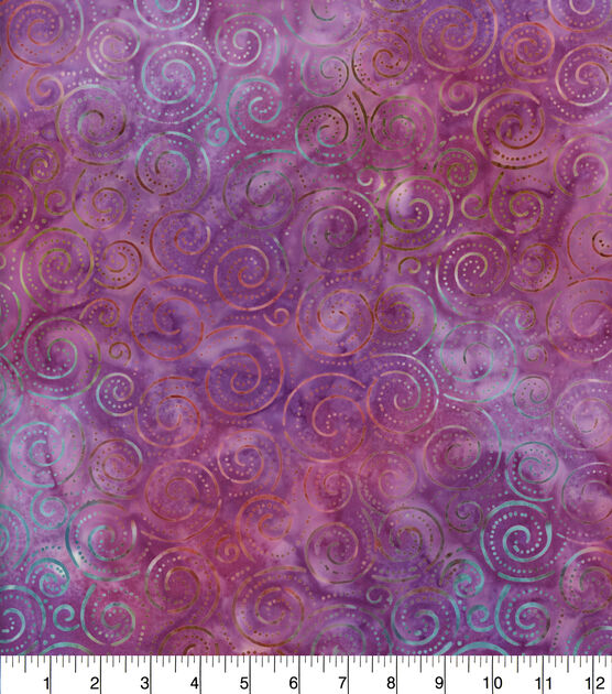 Swirl Multi Purple Batik Cotton Fabric Joann