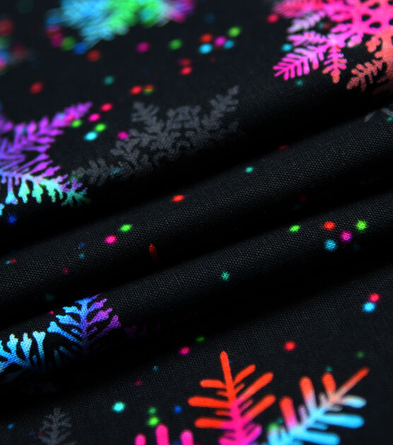 Multicolor Snowflakes Christmas Cotton Fabric Joann