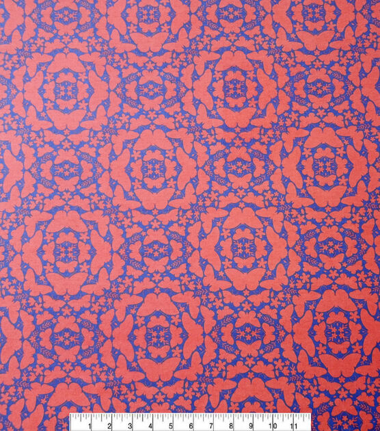 Orange And Blue Mirrored Butterflies Super Snuggle Flannel Fabric Joann