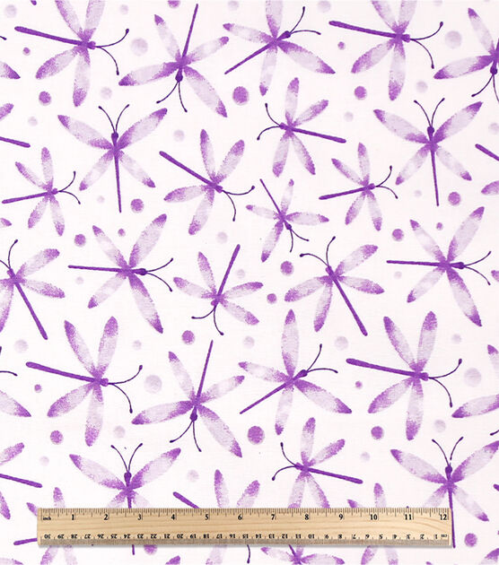 Purple Watercolor Dot Dragonfly Cotton Fabric By Keepsake Calico Joann