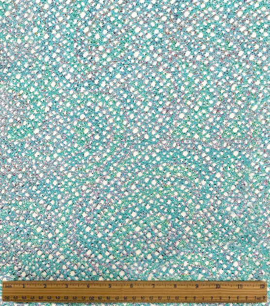 Glitterbug Green Metallic Stretch Netting Fabric Joann
