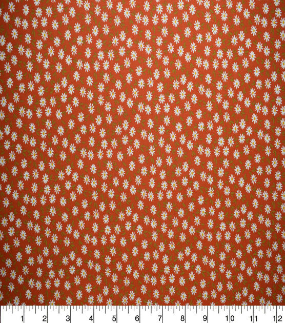 Packed Ditsy Floral On Red Quilt Cotton Fabric By Quilters Showcase