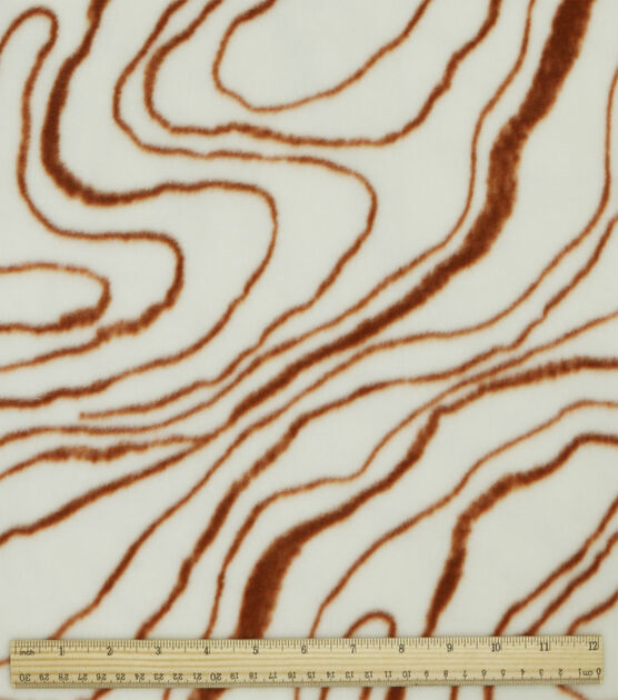 White And Brown Oil Slick Anti Pill Fleece Fabric Joann