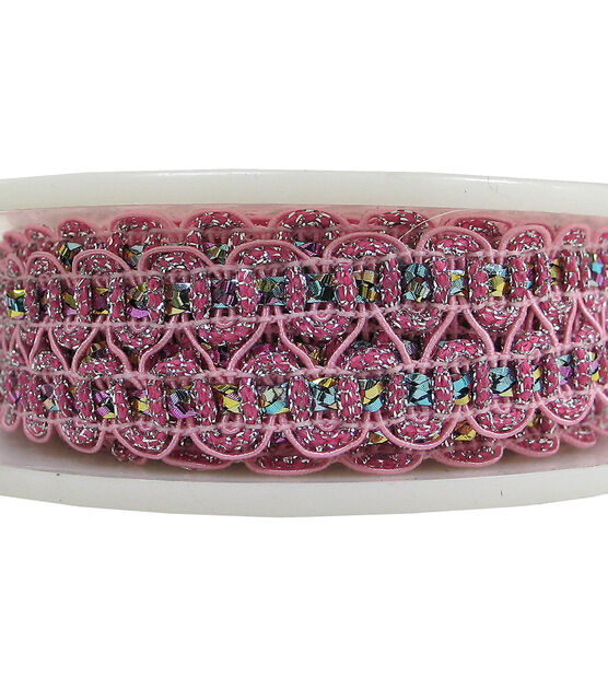 Pink Metallic Braid Trim Joann