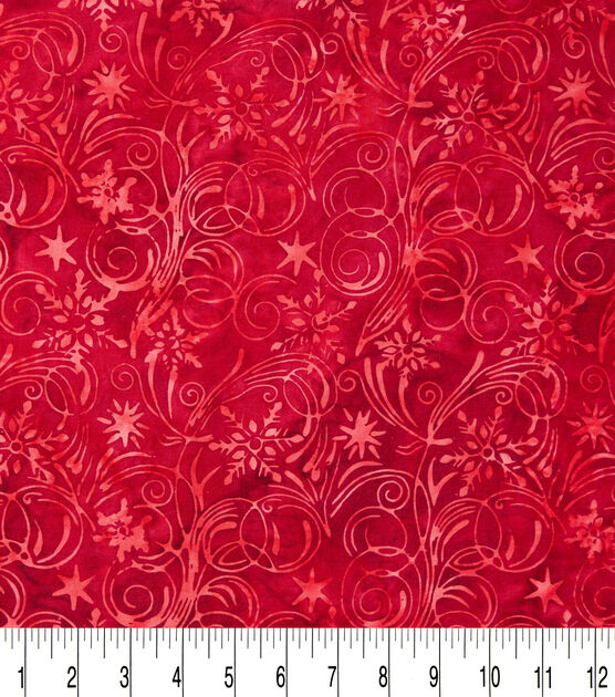 Red Stars And Swirls Christmas Cotton Fabric Joann