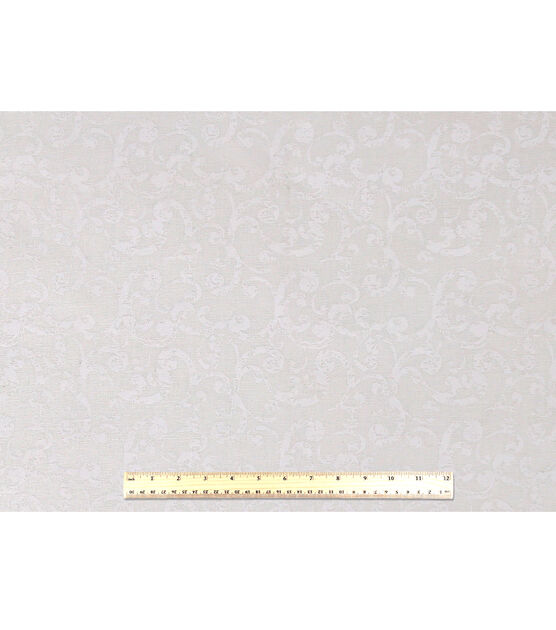Ornate Textured Scrolls White Cotton Fabric By Keepsake Calico Joann