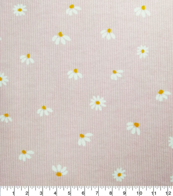 Daisies On Striped Nursery Flannel Fabric By Lil Pop Joann