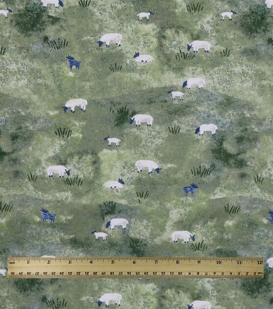 Sheep On Green Super Snuggle Flannel Fabric Joann