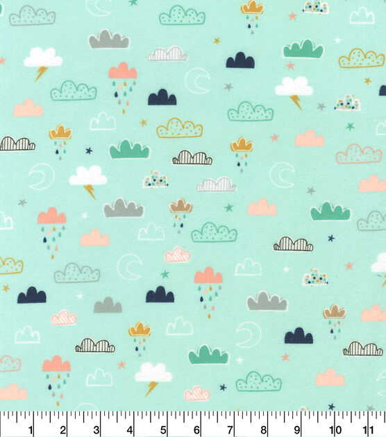 Robert Kaufman Clouds On Blue Nursery Flannel Fabric Joann