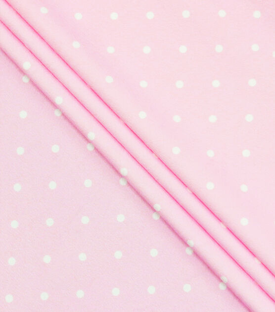 Small Dots On Pink Soft And Minky Fleece Fabric Joann