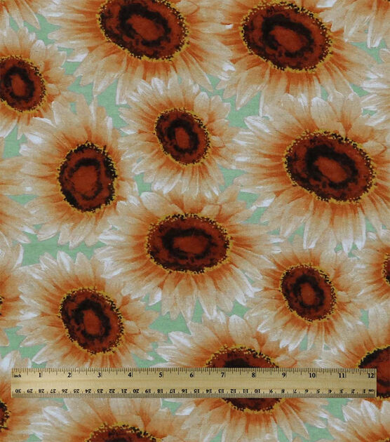 Yellow Large Sunflowers Super Snuggle Flannel Fabric Joann