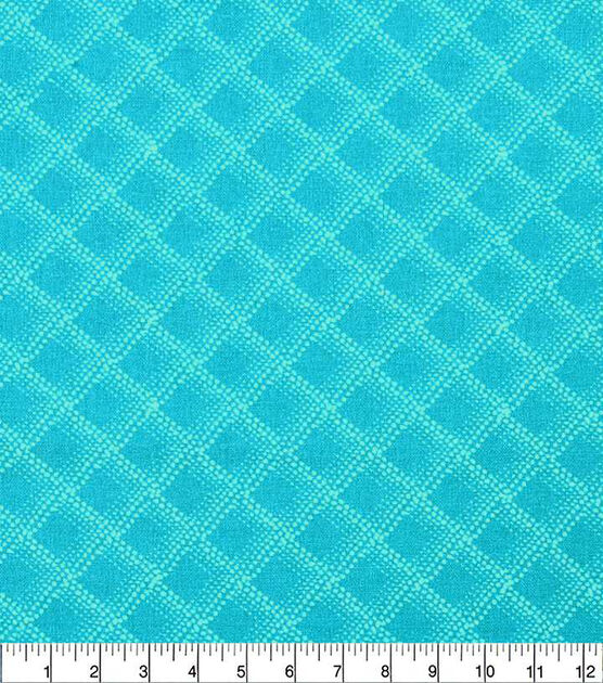 Teal Diamond Quilt Cotton Fabric By Keepsake Calico Joann