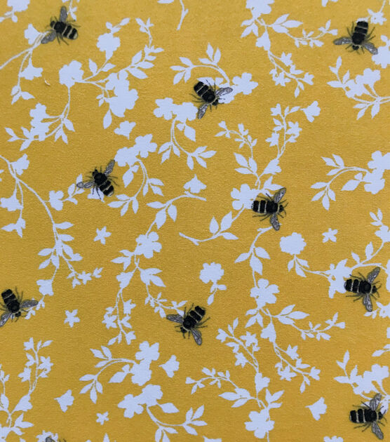 Yellow Bees Double Brush Jersey Knit Fabric Joann