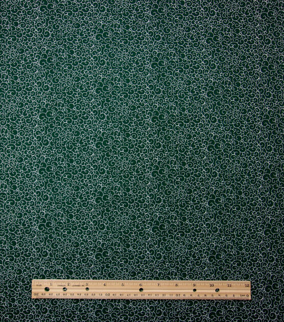Mini Swirls On Hunter Green Quilt Cotton Fabric By Quilters Showcase