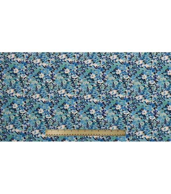 108 Blue Modern Floral Wide Flannel Fabric Joann