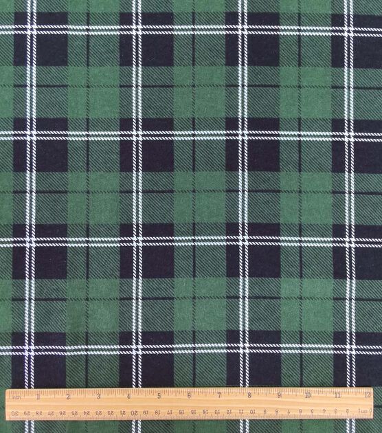 Green And Black Plaid Super Snuggle Christmas Flannel Fabric Joann