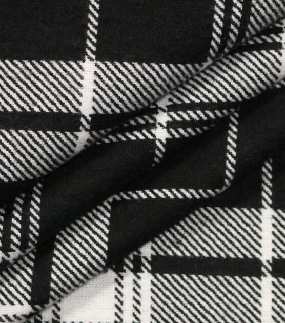 Plaid Black White 108 Wide Flannel Fabric Joann