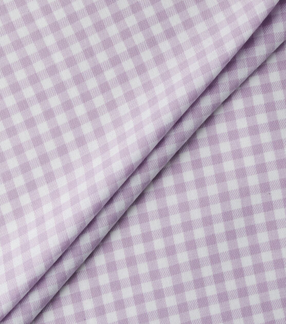Eddie Bauer Lilac Yarn Dyed Checkered Cotton Fabric Joann