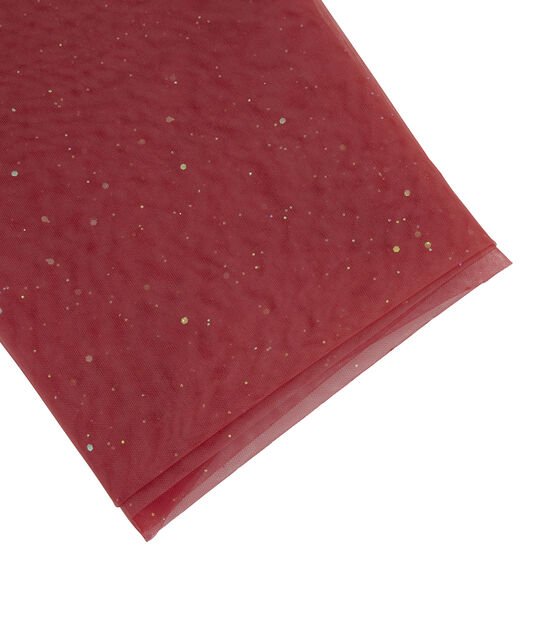 Iridescent Glitter Ombre Red Netting Fabric Joann